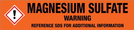 Magnesium Sulfate [CAS# 7487-88-9] - GHS Pipe Marking Label