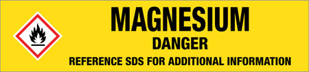 Magnesium [CAS# 7439-95-4] - GHS Pipe Marking Label