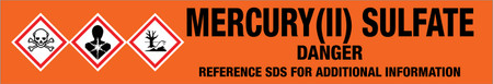 Mercury(II) Sulfate [CAS# 7783-35-9] - GHS Pipe Marking Label ...