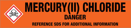 Mercury(II) Chloride [CAS# 7487-94-7] - GHS Pipe Marking Label ...