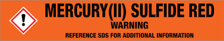 Mercury(II) Sulfide Red [CAS# 1344-48-5] - GHS Pipe Marking Label ...