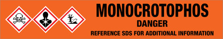 Monocrotophos [CAS# 6923-22-4] - GHS Pipe Marking Label