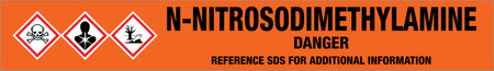 N-Nitrosodimethylamine [CAS# 62-75-9] - GHS Pipe Marking Label
