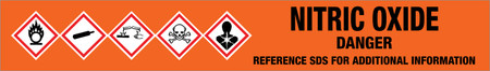 Nitric Oxide [CAS# 10102-43-9] - GHS Pipe Marking Label | Creative ...