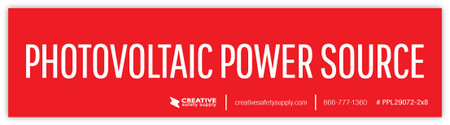 Photovoltaic Power Source - Arc Flash Label