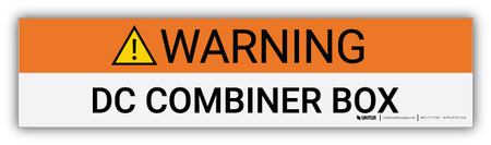 Warning DC Combiner Box - Arc Flash Label
