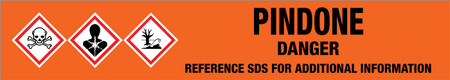 Pindone [CAS# 83-26-1] - GHS Pipe Marking Label