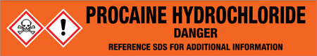 Procaine Hydrochloride [CAS# 51-05-8] - GHS Pipe Marking Label