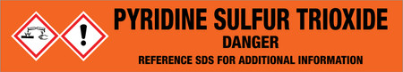 Pyridine Sulfur Trioxide [CAS# 26412-87-3] - GHS Pipe Marking Label