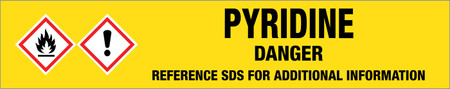 Pyridine [CAS# 110-86-1] - GHS Pipe Marking Label