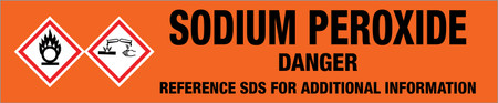 Sodium Peroxide [CAS# 1313-60-6] - GHS Pipe Marking Label