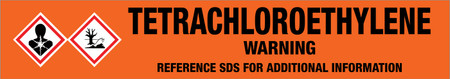 Tetrachloroethylene [CAS# 127-18-4] - GHS Pipe Marking Label