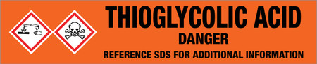 Thioglycolic Acid [CAS# 68-11-1] - GHS Pipe Marking Label