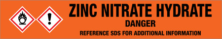 Zinc Nitrate Hydrate [CAS# 13778-30-8] - GHS Pipe Marking Label ...