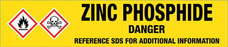 Zinc Phosphide [CAS# 1314-84-7] - GHS Pipe Marking Label