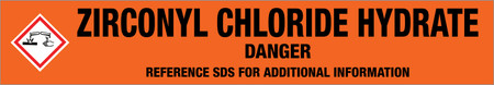Zirconyl Chloride Hydrate [CAS# 231-717-9] - GHS Pipe Marking Label
