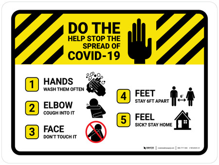 Do The Five Help Stop The Spread Of COVID-19 with Icons Landscape ...