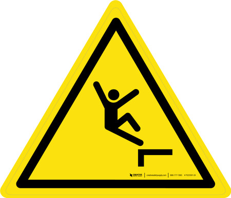 Drop (Fall) Warning - ISO Floor Sign