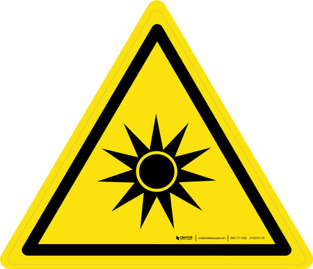 Optical Radiation Warning - ISO Floor Sign