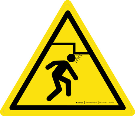 Overhead Obstacles Warning - ISO Floor Sign