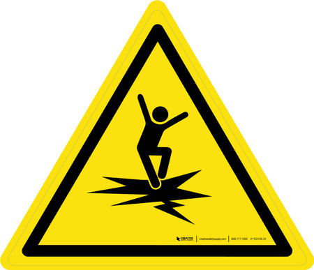 Thin Ice Warning - ISO Floor Sign | Creative Safety Supply