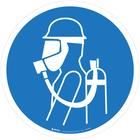 Use Self-Contained Breathing Appliance (SCBA) Mandatory - ISO Floor Sign