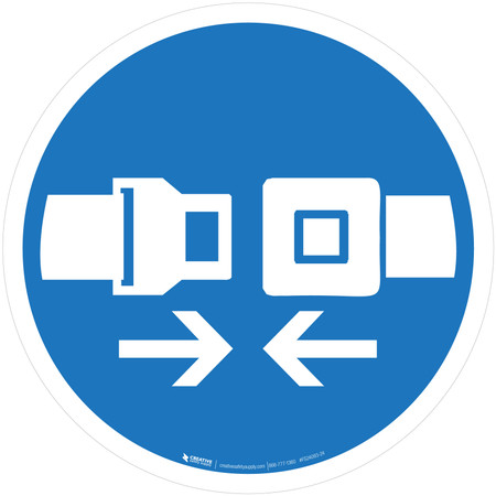 Wear Safety Belts Mandatory - ISO Floor Sign