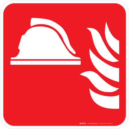Collection of Fire-Fighting Equipment Fire Safety - ISO Floor Sign