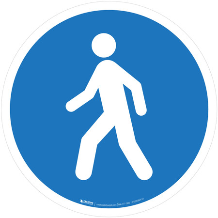 Use This Walkway Mandatory - ISO Floor Sign