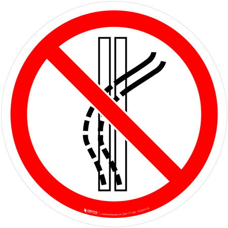 Do Not Leave Tow-Track Prohibition - ISO Floor Sign