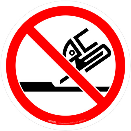 Do Not Use for Face Grinding Prohibition - ISO Floor Sign