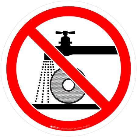 Do Not Use for Wet Grinding Prohibition - ISO Floor Sign