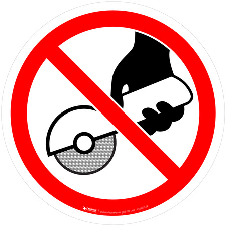 Do Not Use with Hand-Held Grinding Machine Prohibition - ISO Floor Sign