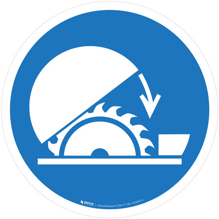 Use Table Saw Adjustable Guard Mandatory - ISO Floor Sign | Creative ...