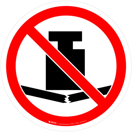 No Heavy Load Prohibition - ISO Floor Sign