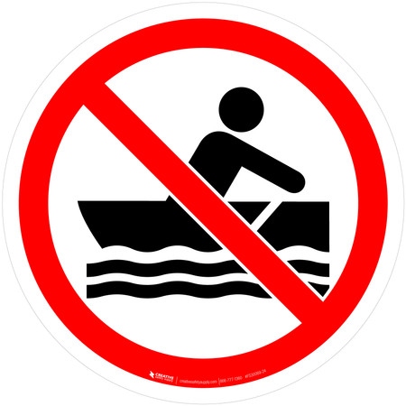 No Manually Powered Craft Prohibition - ISO Floor Sign