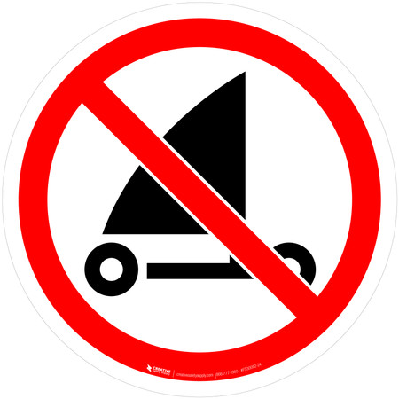 No Sand Yachting Prohibition - ISO Floor Sign | Creative Safety Supply