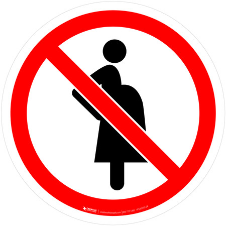 Not For Pregnant Women Prohibition - ISO Floor Sign