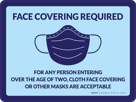 Face Covering Required Wall Sign