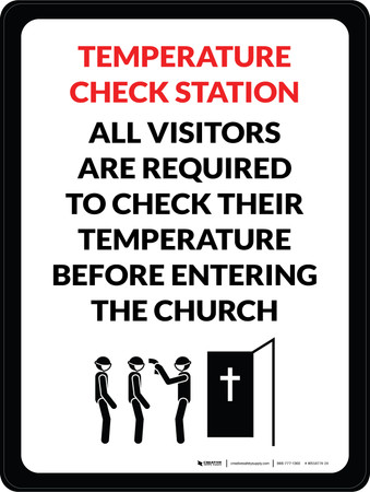 Temperature Check Station - All Visitors Are Required To Check Their ...