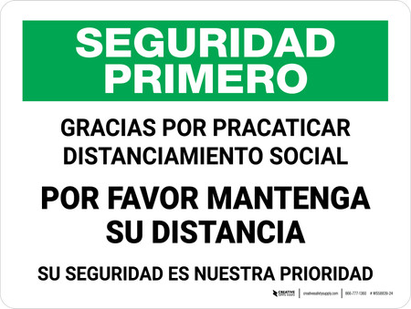 Safety First: Thank You For Practicing Social Distancing With Us ...