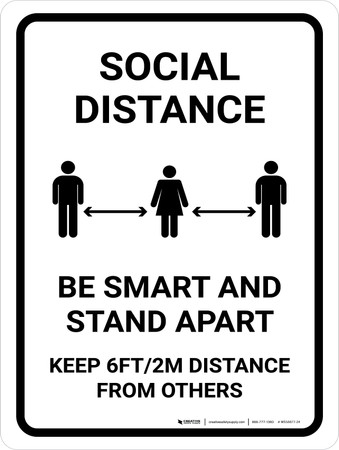 Be Smart And Stand Apart Portrait - Wall Sign