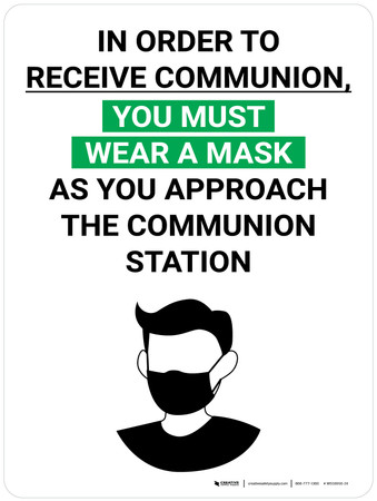 In Order to Receive Communion You Must Wear A Mask with Icon Portrait ...