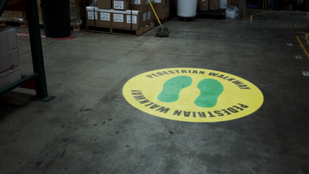 Pedestrian Walkway Footprints - SignCast™ S200 Virtual Sign | Creative ...