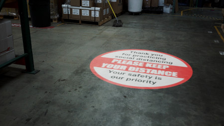 Social Distancing - Please Keep Your Distance - SignCast™ S200 Virtual Sign