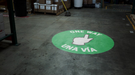 One Way Pointing Hand Green - SignCast™ S200 Virtual Sign | Creative ...