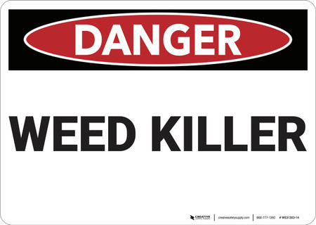 Danger: Weed Killer - Wall Sign