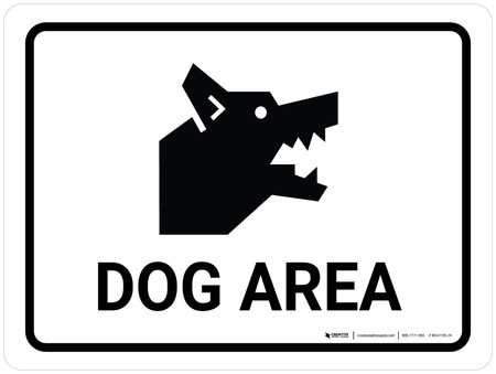 Dog Area Landscape - Wall Sign
