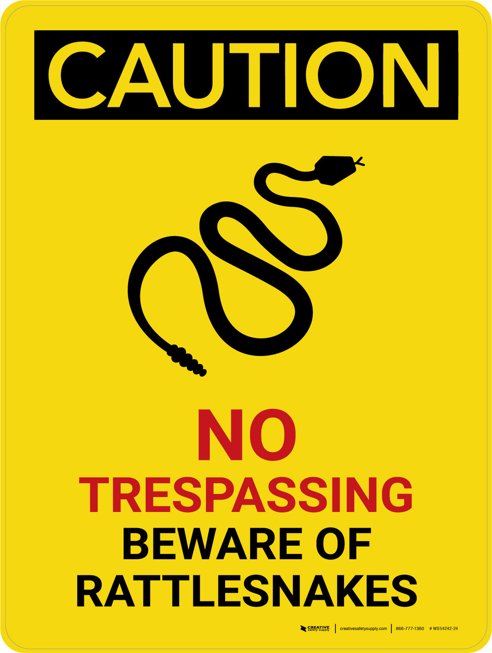 Warning Dog Stickers/Decals Beware Of Snakes And Scorpions Warning Sign ...