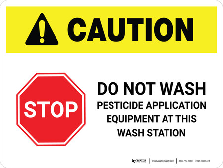 Caution: Do Not Wash Pesticide Application Equipment at This Wash ...